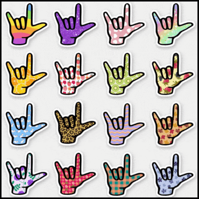 ASL Stickers - American Sign Language - Able Lingo ASL