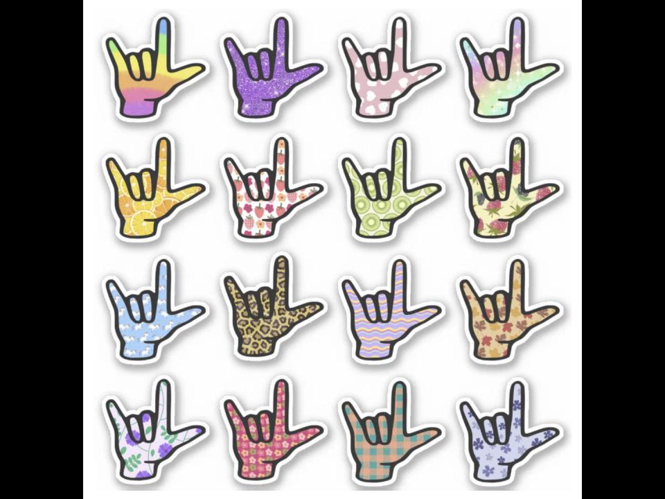 ASL Stickers - American Sign Language - Able Lingo ASL